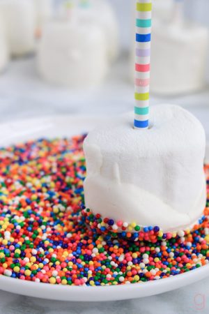 How to Make Sprinkle Marshmallow Pops | Easy Dessert - Savor + Savvy