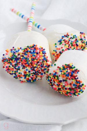 How to Make Sprinkle Marshmallow Pops | Easy Dessert - Savor + Savvy