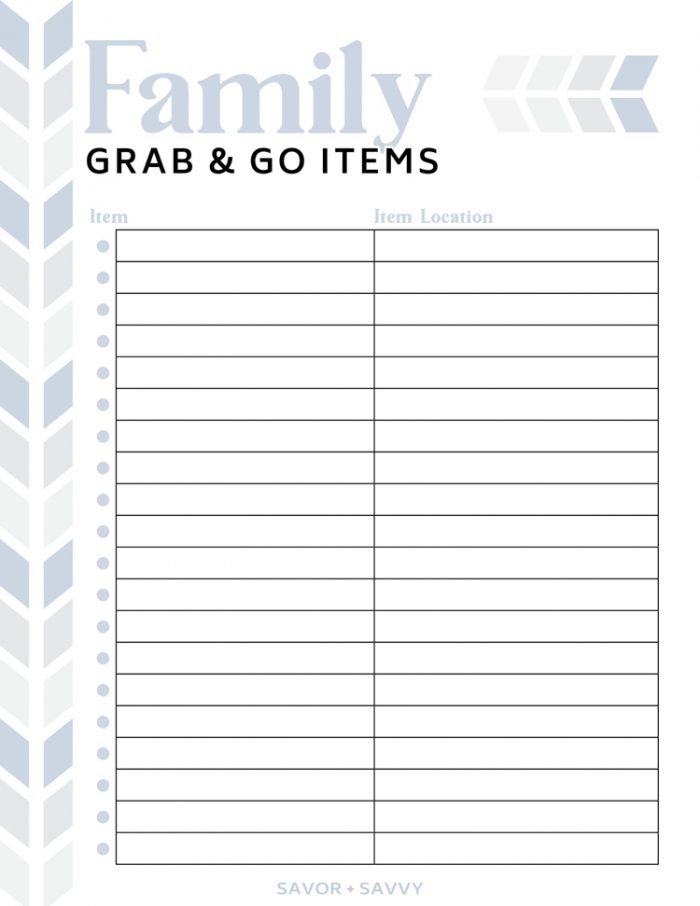 Family Emergency Binder | FREE Printables for a Crisis - Savor + Savvy