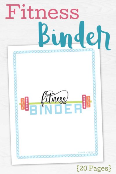 Health and Fitness Binder - Savor + Savvy