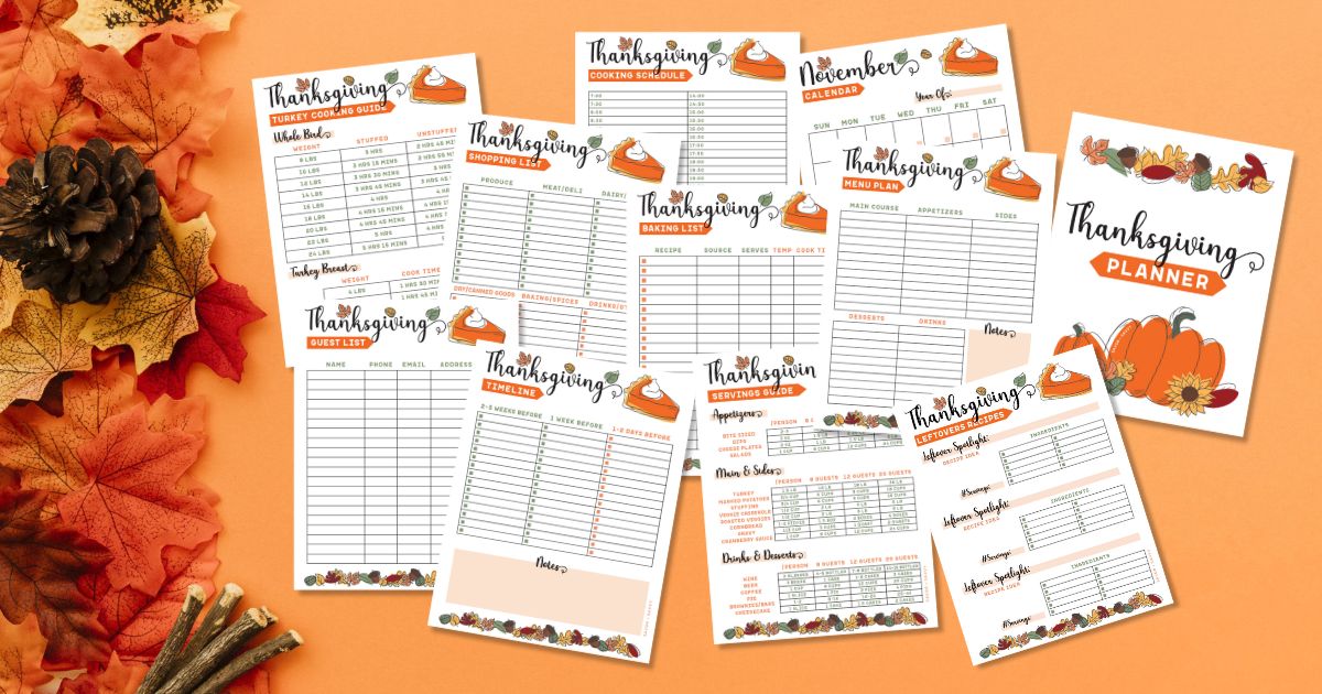 Free Printable Thanksgiving Planner 10 Pages - Savor + Savvy