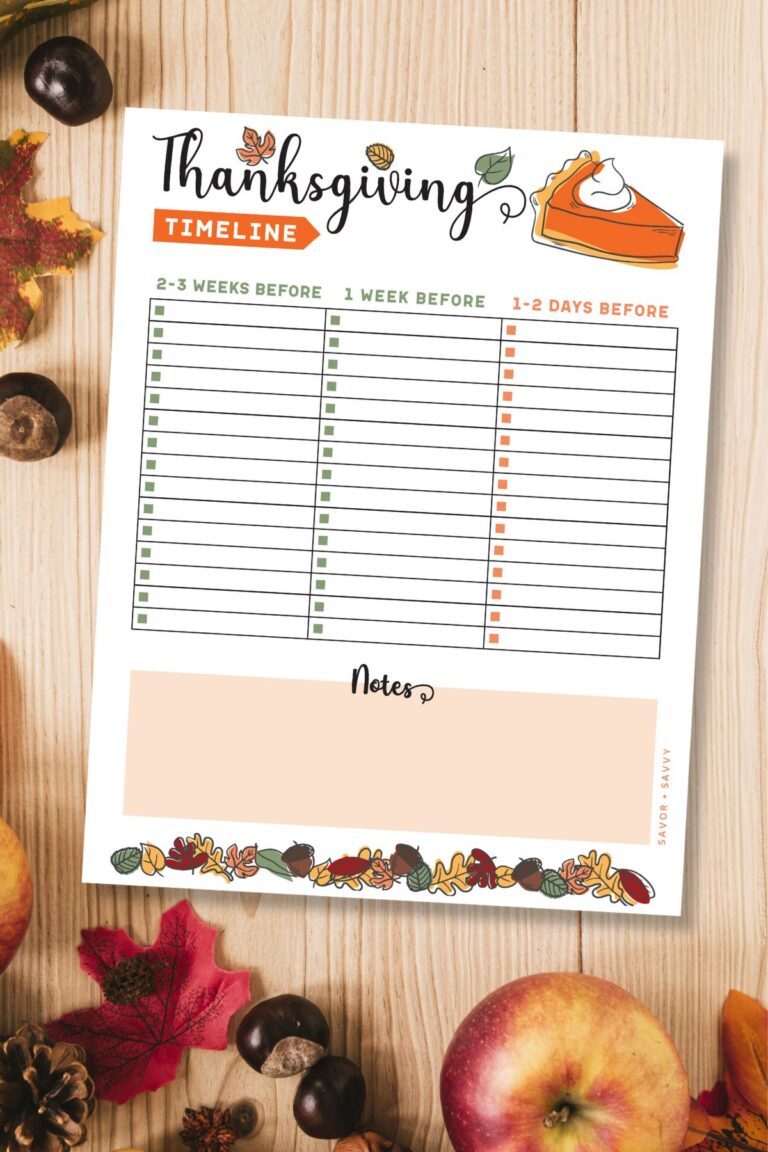 Free Printable Thanksgiving Planner 10 Pages - Savor + Savvy