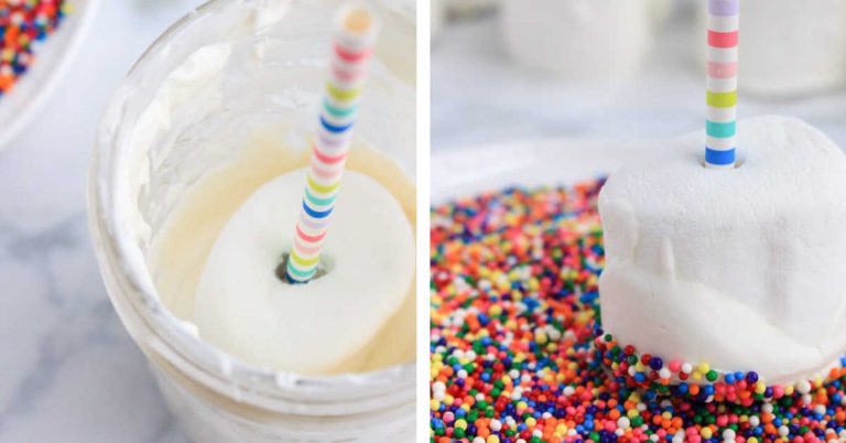How to Make Sprinkle Marshmallow Pops | Easy Dessert - Savor + Savvy