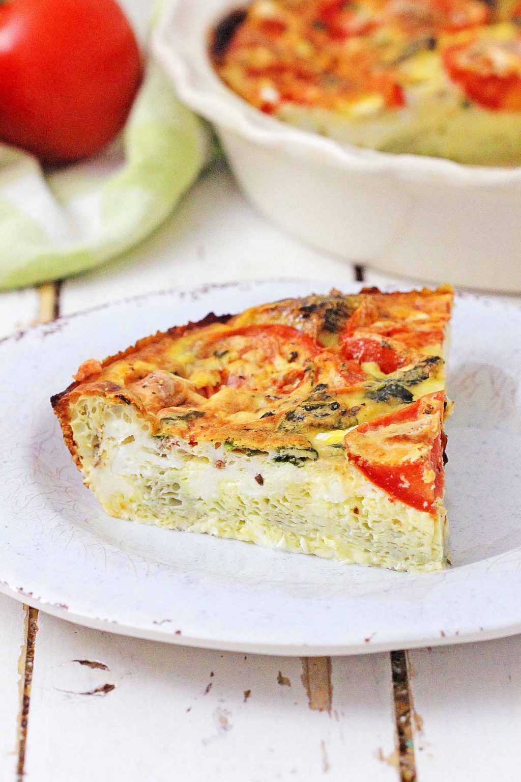 Easy Perfect Crustless Quiche| Breakfast Brunch | - Savor + Savvy