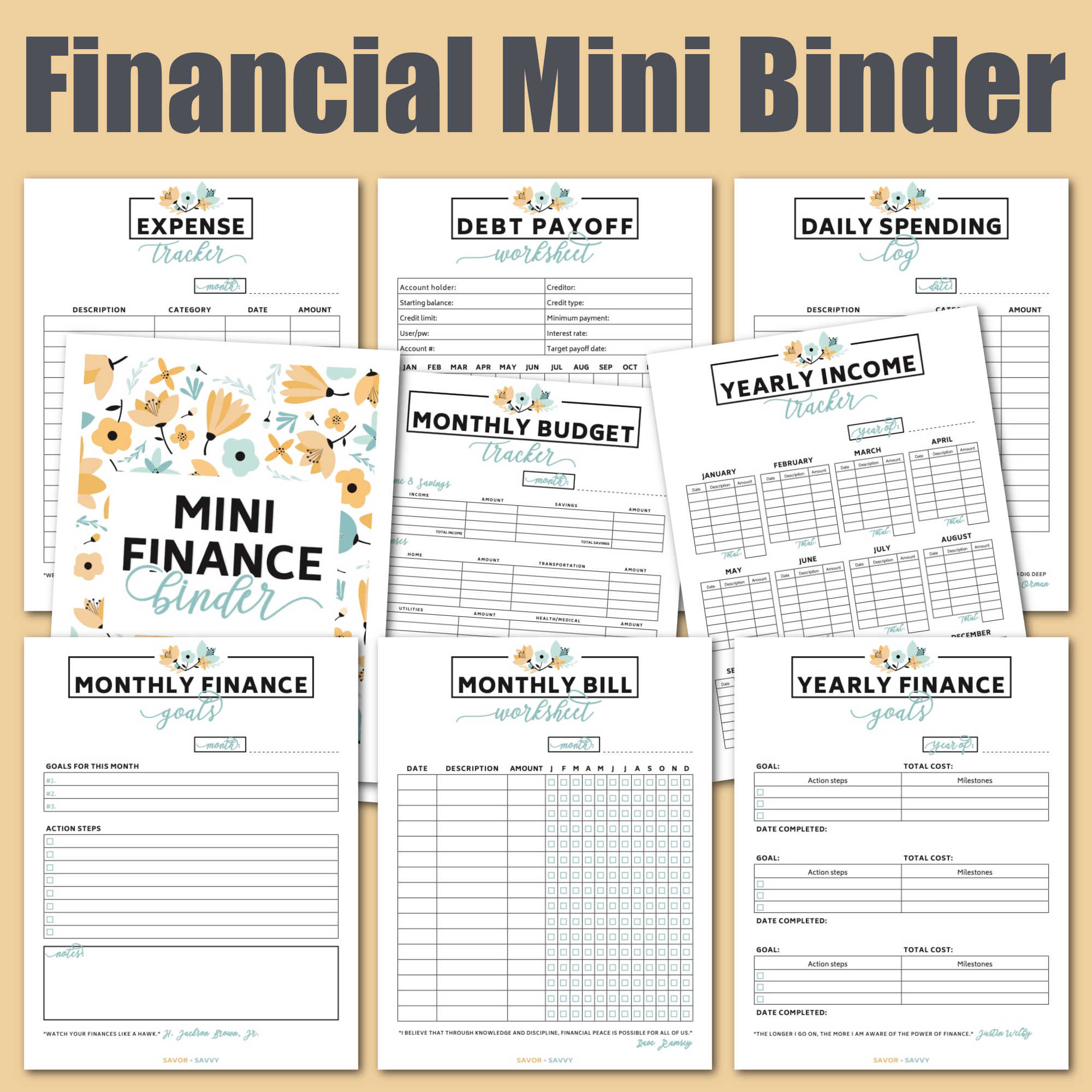 Calendars Planners Paper Party Supplies Fits A6 Binder Savings 