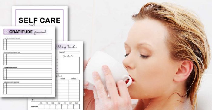 Self Care & Wellness Printable Journal 11 Pages - Savor + Savvy