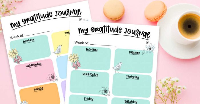 Daily Gratitude Journal and Prompts: Free Printable - Savor + Savvy