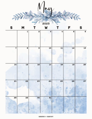 May 2023 Calendar Templates - 12 Free Printables - Savor + Savvy