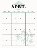 April 2023 Calendar Templates - Free Printables - Savor + Savvy