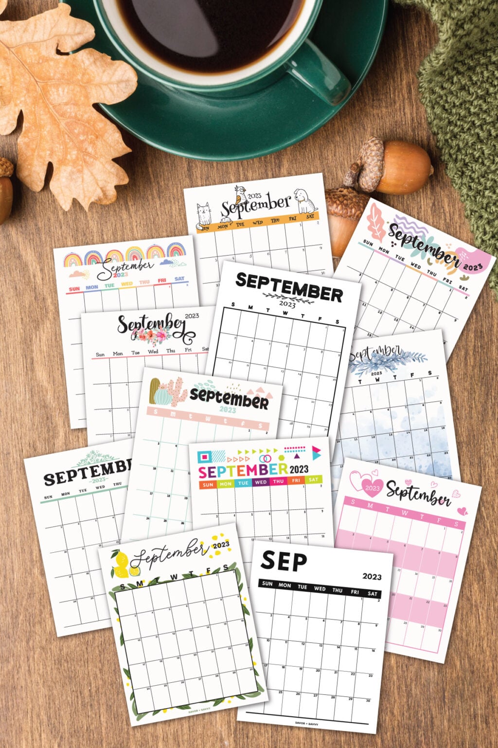 September 2023 Calendar Templates - 12 Free Printables - Savor + Savvy