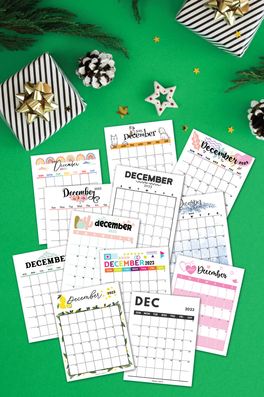December 2023 Calendar Templates (Free!) - Savor + Savvy