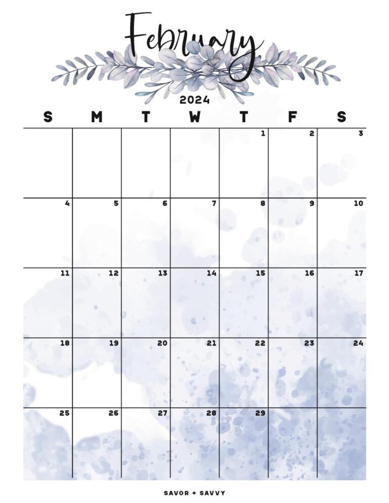 February 2024 Calendar Templates - 14 Free Printables - Savor + Savvy