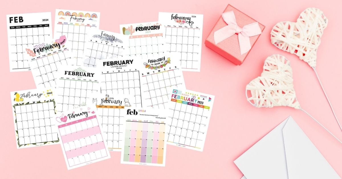 February 2024 Calendar Templates - 14 Free Printables - Savor + Savvy