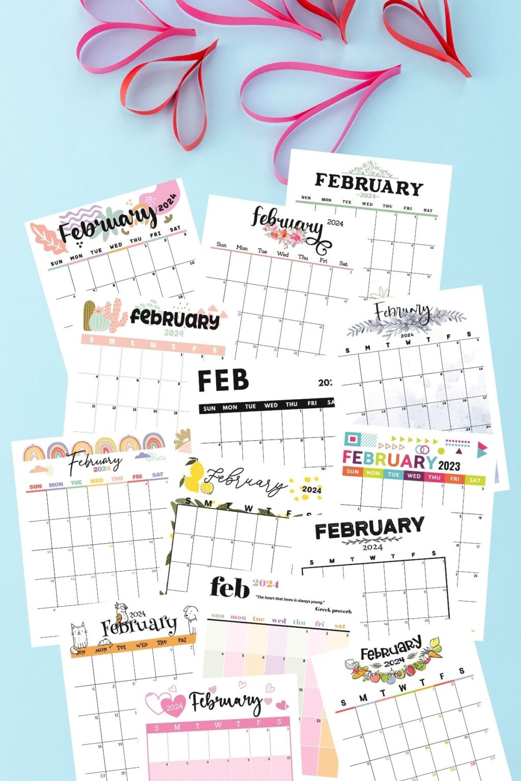 February 2024 Calendar Templates - 14 Free Printables - Savor + Savvy