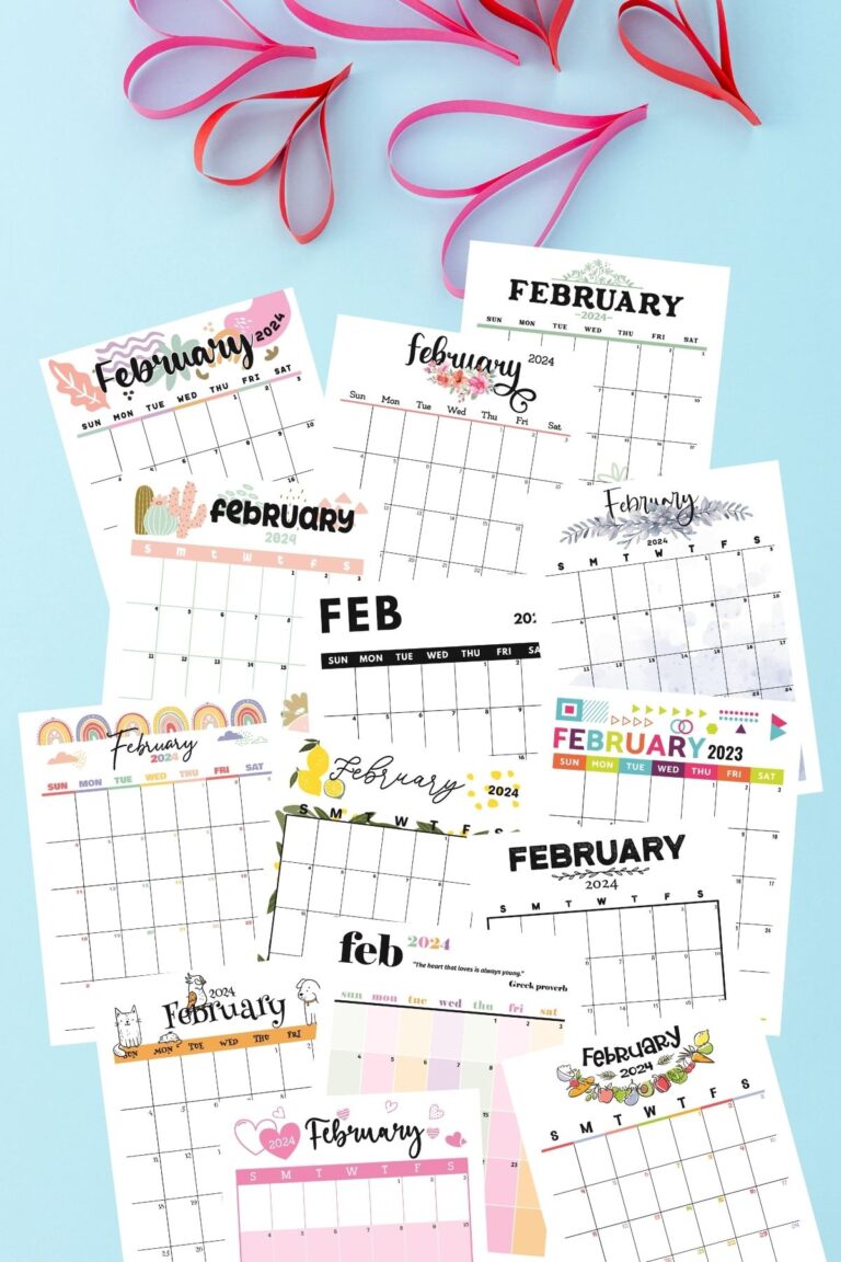 February 2024 Calendar Templates - 14 Free Printables - Savor + Savvy