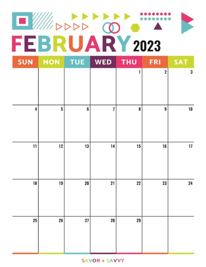 February 2024 Calendar Templates - 14 Free Printables - Savor + Savvy