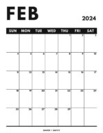 February 2024 Calendar Templates - 14 Free Printables - Savor + Savvy