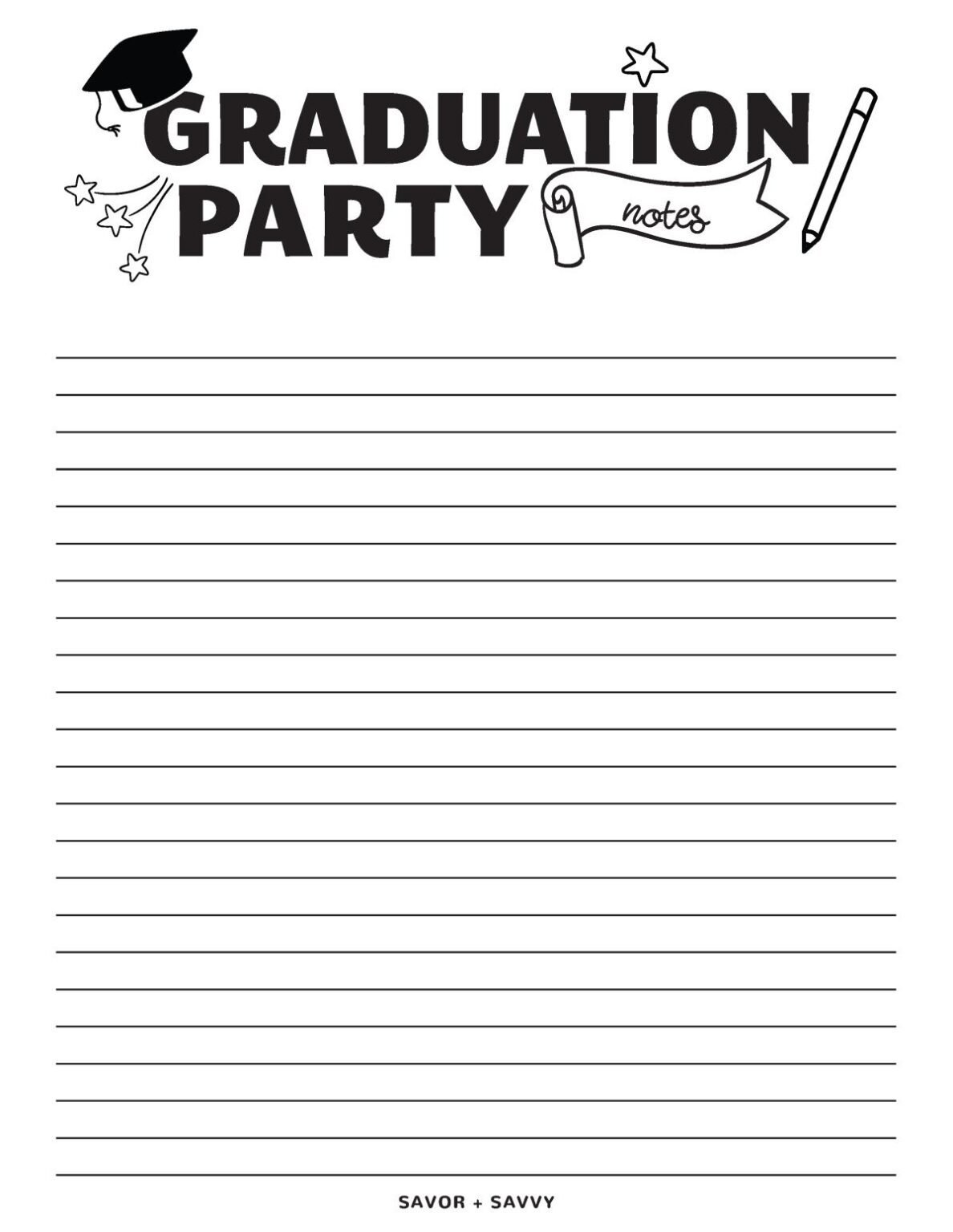 Free Graduation Party Printables - Editable For Any Year! - Savor + Savvy