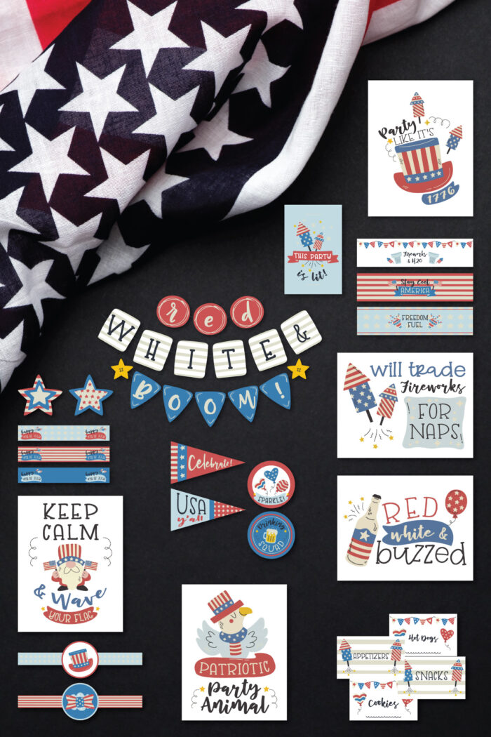 4th of July Party Decor Printables: Free Printables - Savor + Savvy