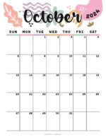 October 2024 Calendar Templates – 14 Free Printables - Savor + Savvy