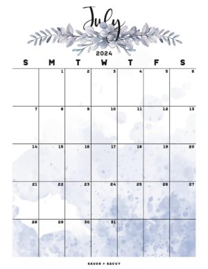 July 2024 Calendar Templates – 14 Free Printables - Savor + Savvy