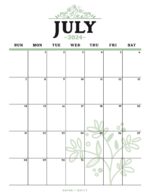 July 2024 Calendar Templates – 14 Free Printables - Savor + Savvy