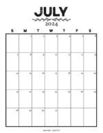 July 2024 Calendar Templates – 14 Free Printables - Savor + Savvy