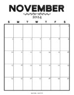 November 2024 Calendar Templates – 14 Free Printables - Savor + Savvy