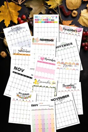 November 2024 Calendar Templates – 14 Free Printables - Savor + Savvy