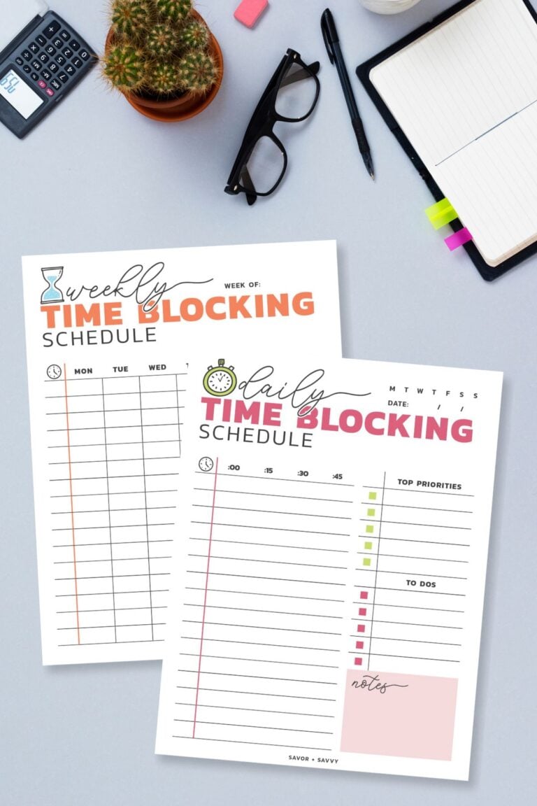Free Printable Time Blocking Templates + Your Ultimate Guide To ...