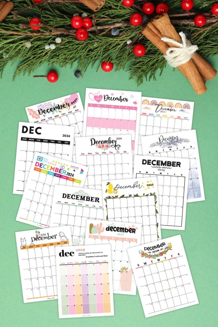 December 2024 Calendar Templates - 14 Free Printables - Savor + Savvy