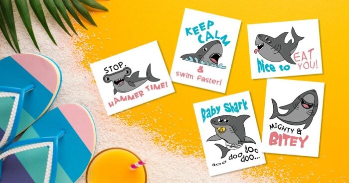 Free Printable Shark Week Banner (All Letters & Dividers) - Savor + Savvy