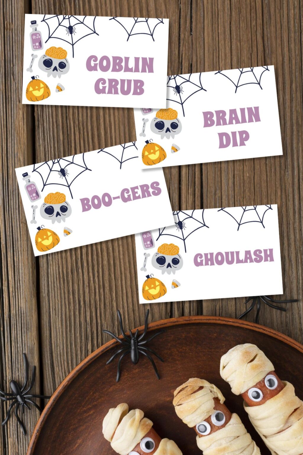 Free Printable & Editable Halloween Party Food Tents - Savor + Savvy