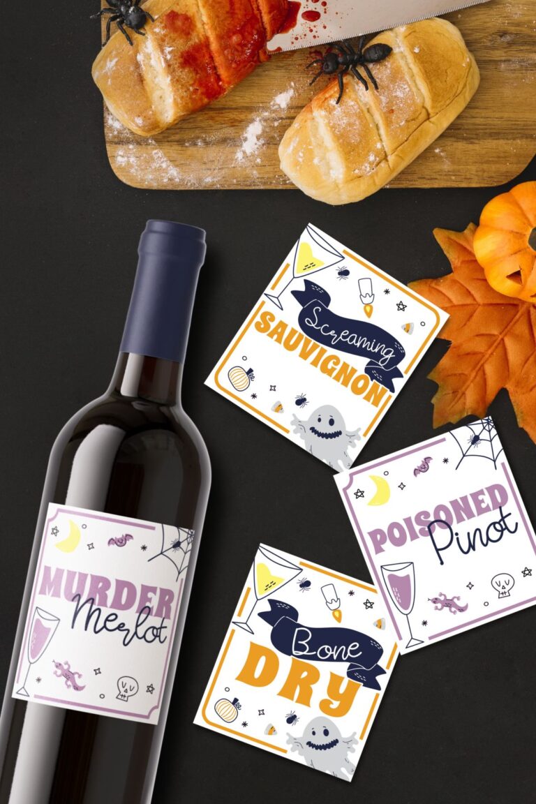 Free Printable Halloween Wine Bottle Labels - Savor + Savvy