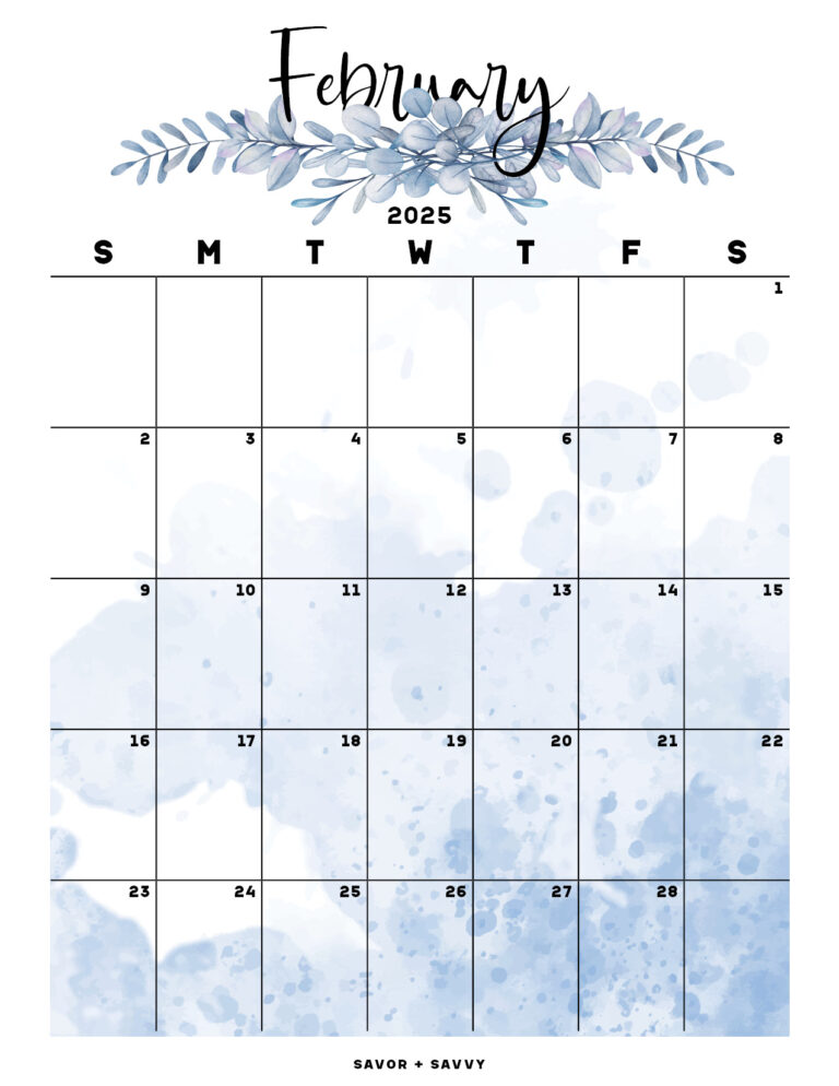 February 2025 Calendar Templates - 14 Free Printables - Savor + Savvy