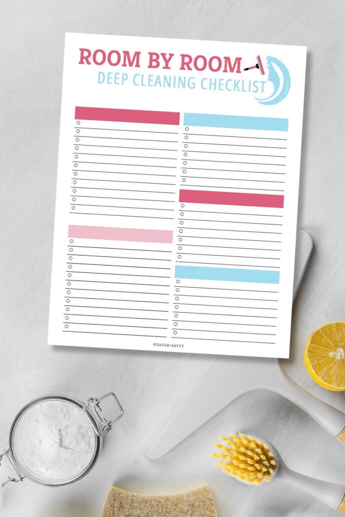 Free Printable Deep Cleaning Checklist - Savor + Savvy