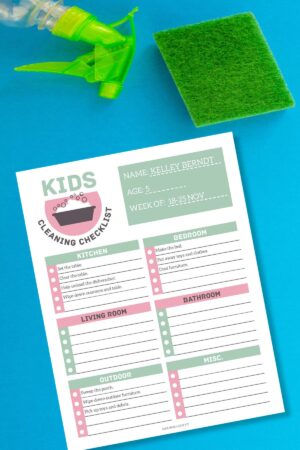 Editable Cleaning Checklist For Kids - Free Printable - Savor + Savvy