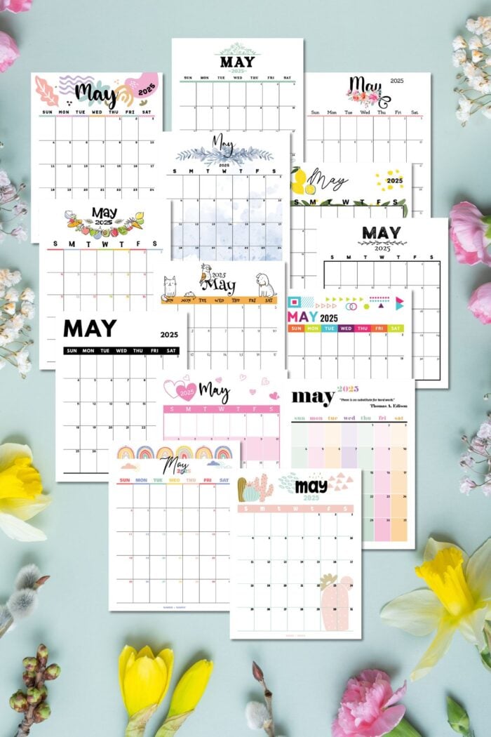 May 2025 Calendar Templates - 14 Free Printables - Savor + Savvy