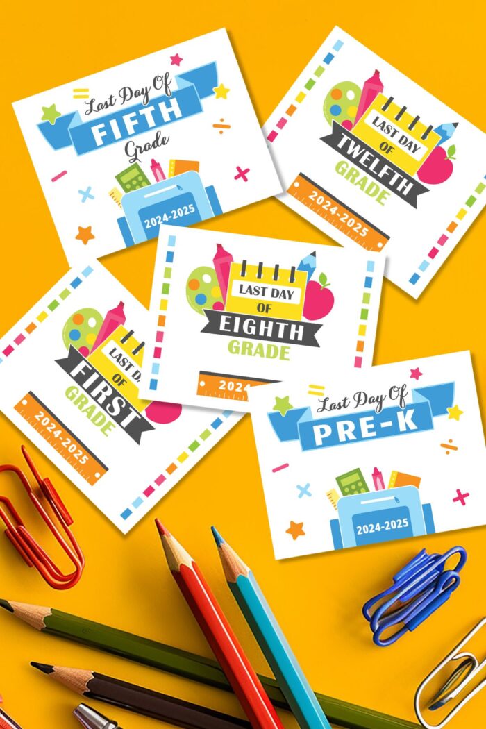 Free Printable Last Day of School Signs (2024-2025) - Savor + Savvy