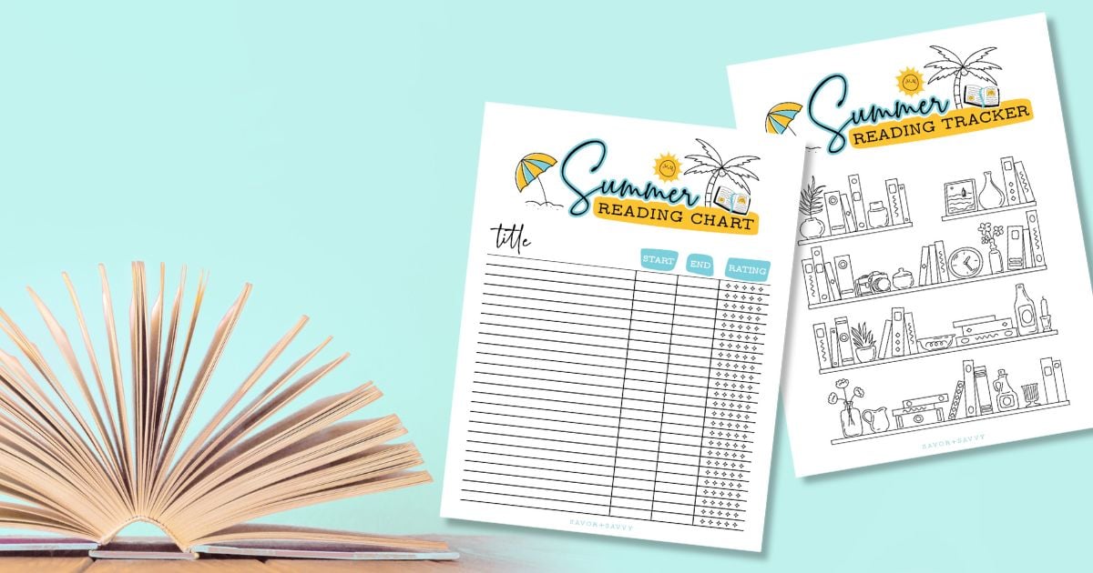 Free Printable Summer Reading Chart & Tracker - Savor + Savvy