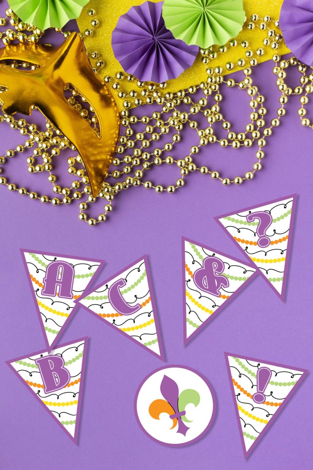Free Printable Mardi Gras Banner - Savor + Savvy