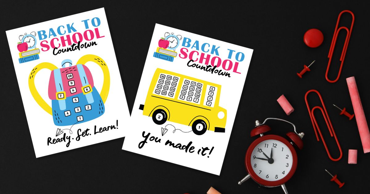 Free Printable Back To School Countdown - Savor + Savvy