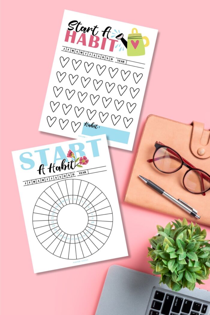 Free Printable Daily Habit Trackers - Savor + Savvy