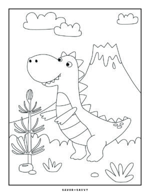 Free Printable Dinosaur Coloring Pages For Kids - Savor + Savvy