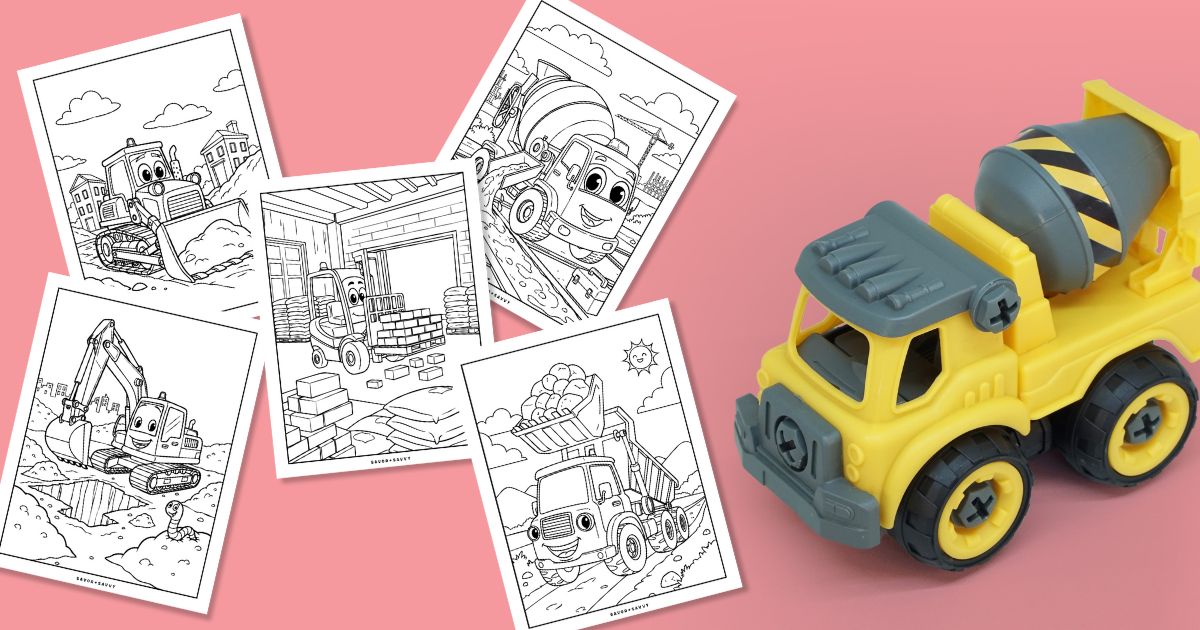 Free Printable Construction Coloring Pages For Boys - Savor + Savvy